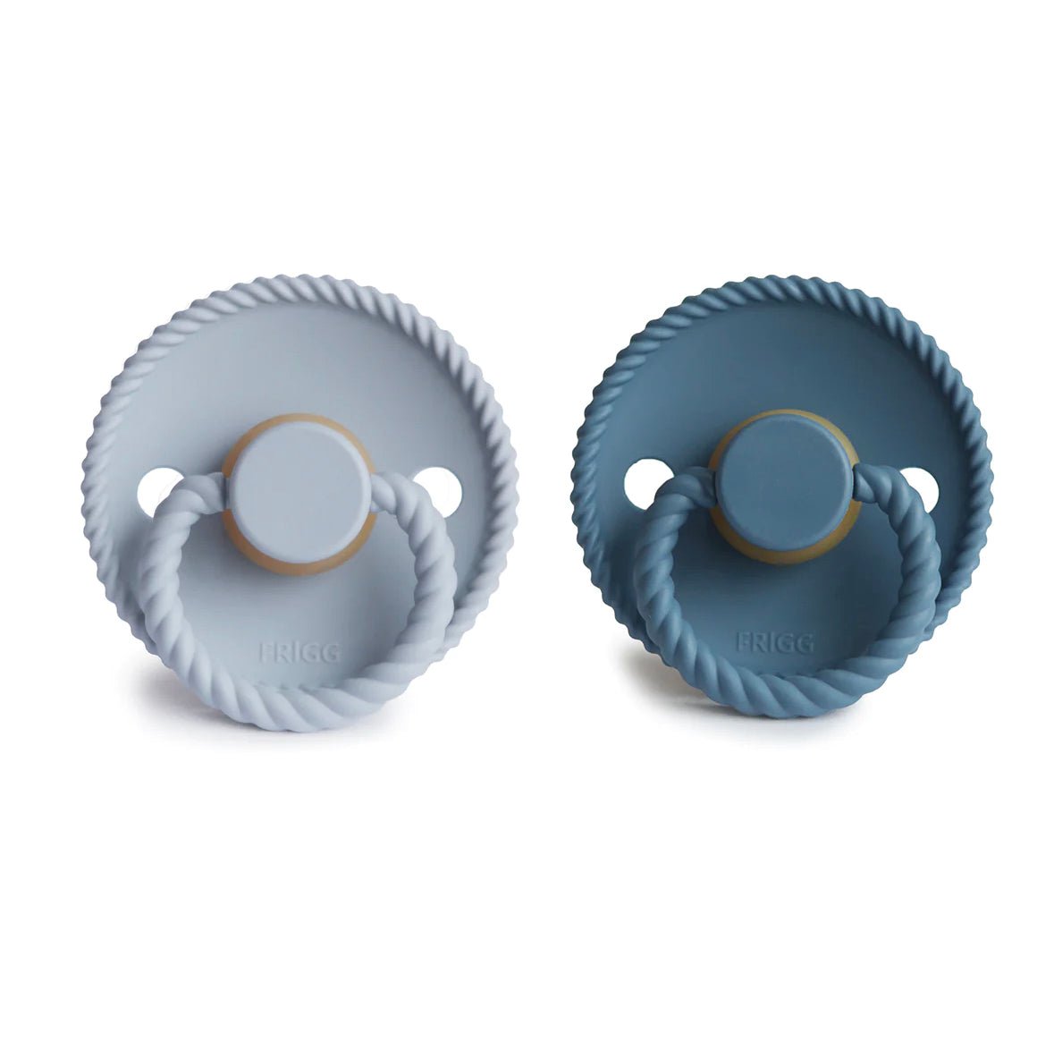 FRIGG Rope Natural Rubber Pacifier (Powder Blue/Ocean View) - Harp ...
